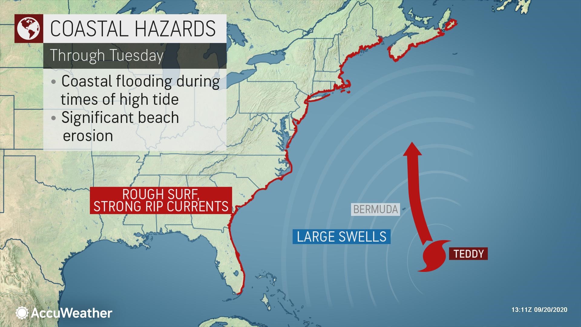Hurricane Teddy to stay off US coast, bear down on Canada | 13newsnow.com