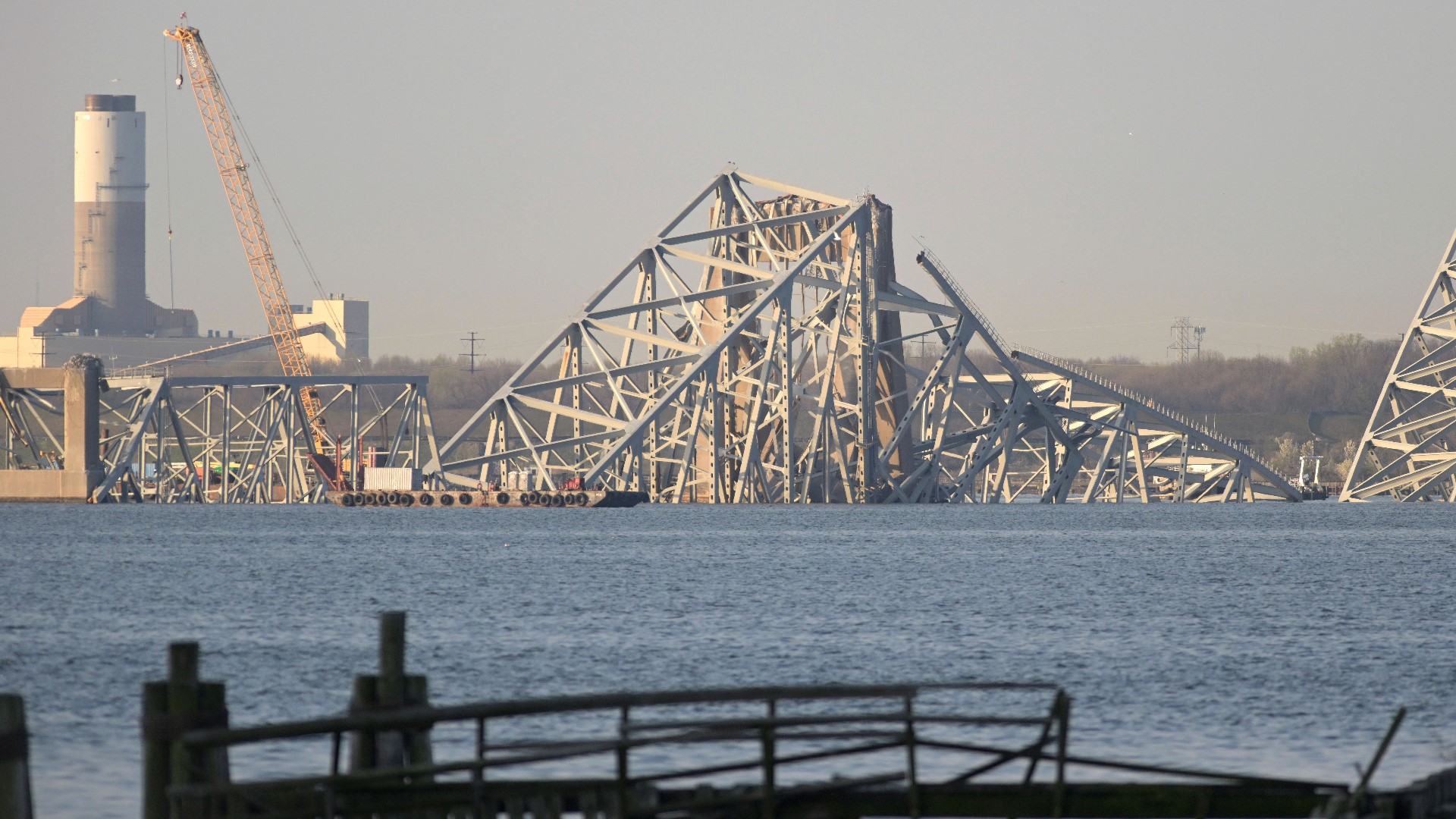 Cranes to begin removing debris from Baltimore bridge collapse ...