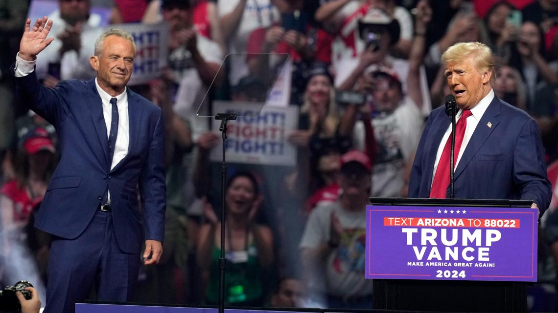 RFK Jr. joins Trump on stage at rally, Kennedy family responds ...