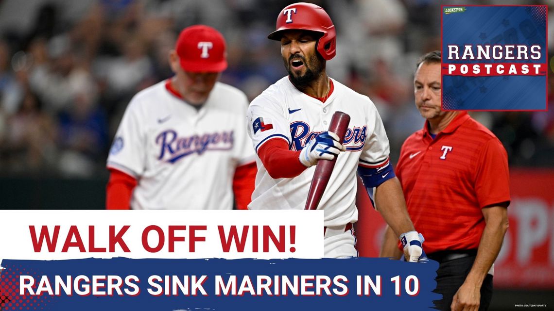 The Rangers bounced back with the walk-off win over the Mariners in 10 ...