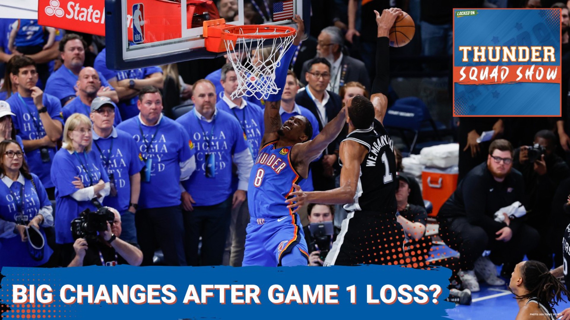 THUNDER SQUAD SHOW: BIG CHANGES After Game 1 Loss To Spurs? + The ...