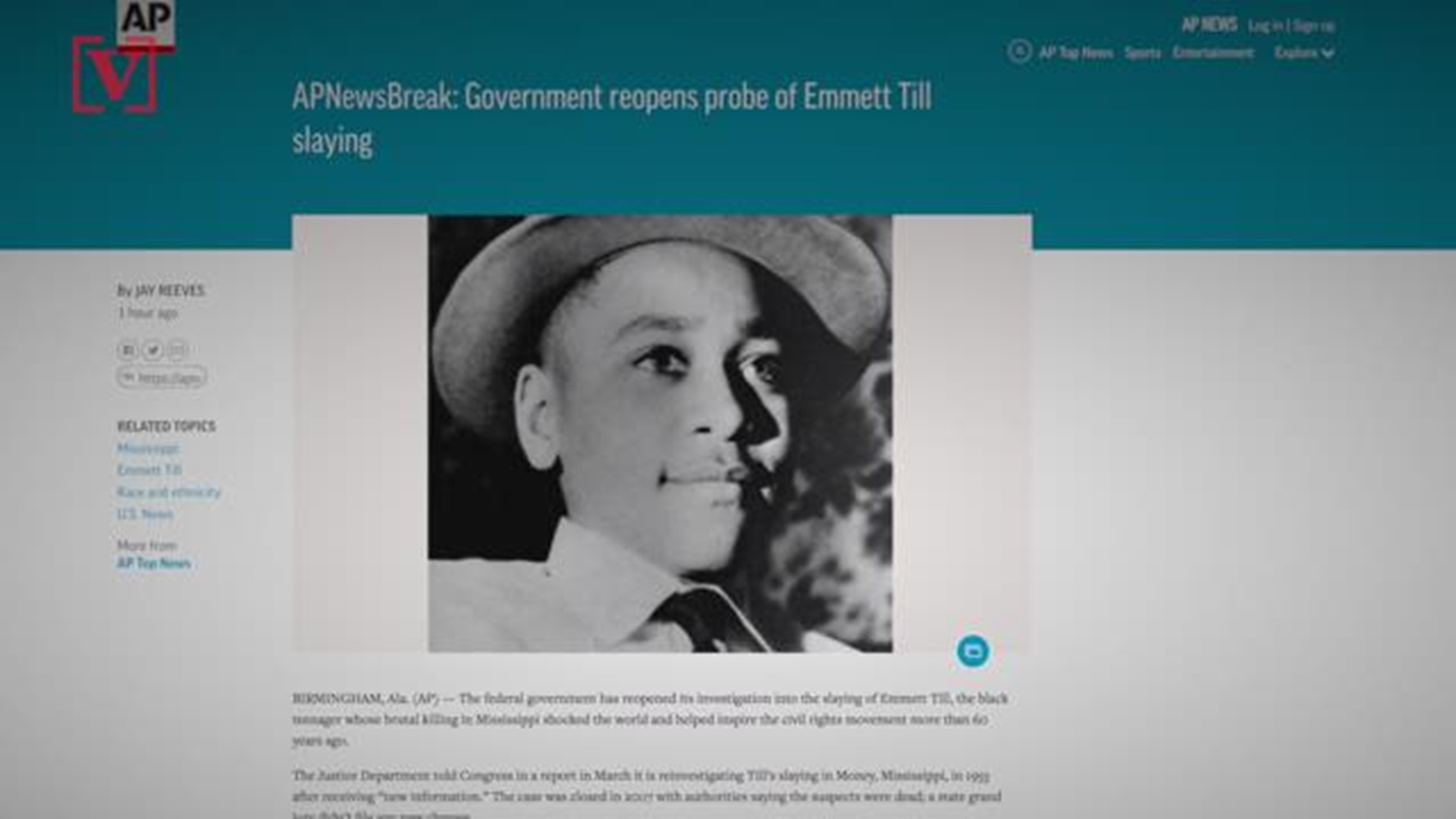 Probe in Emmett Till slaying, which inspired civil rights movement ...