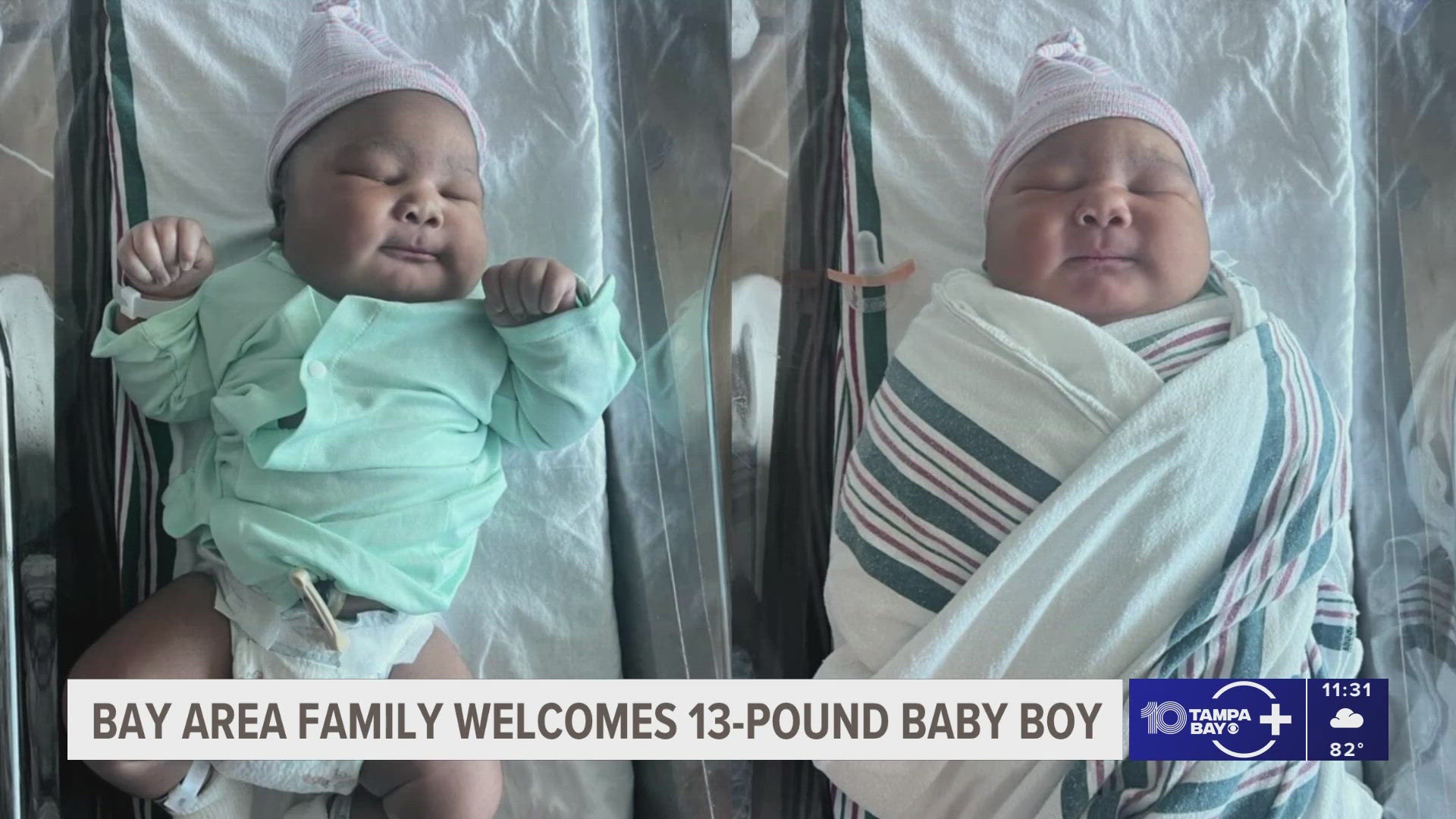 Tampa Bay-area family celebrates birth of 13-pound baby | 13newsnow.com