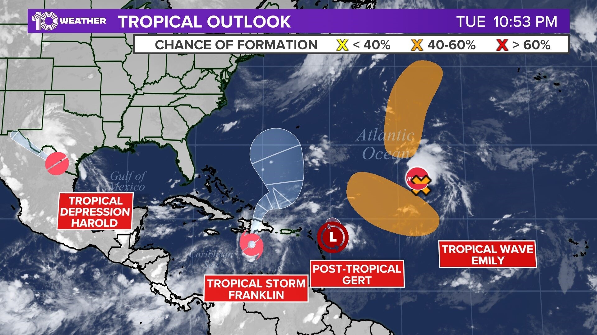 Tropical Storm Harold forms in the Gulf of Mexico | 13newsnow.com