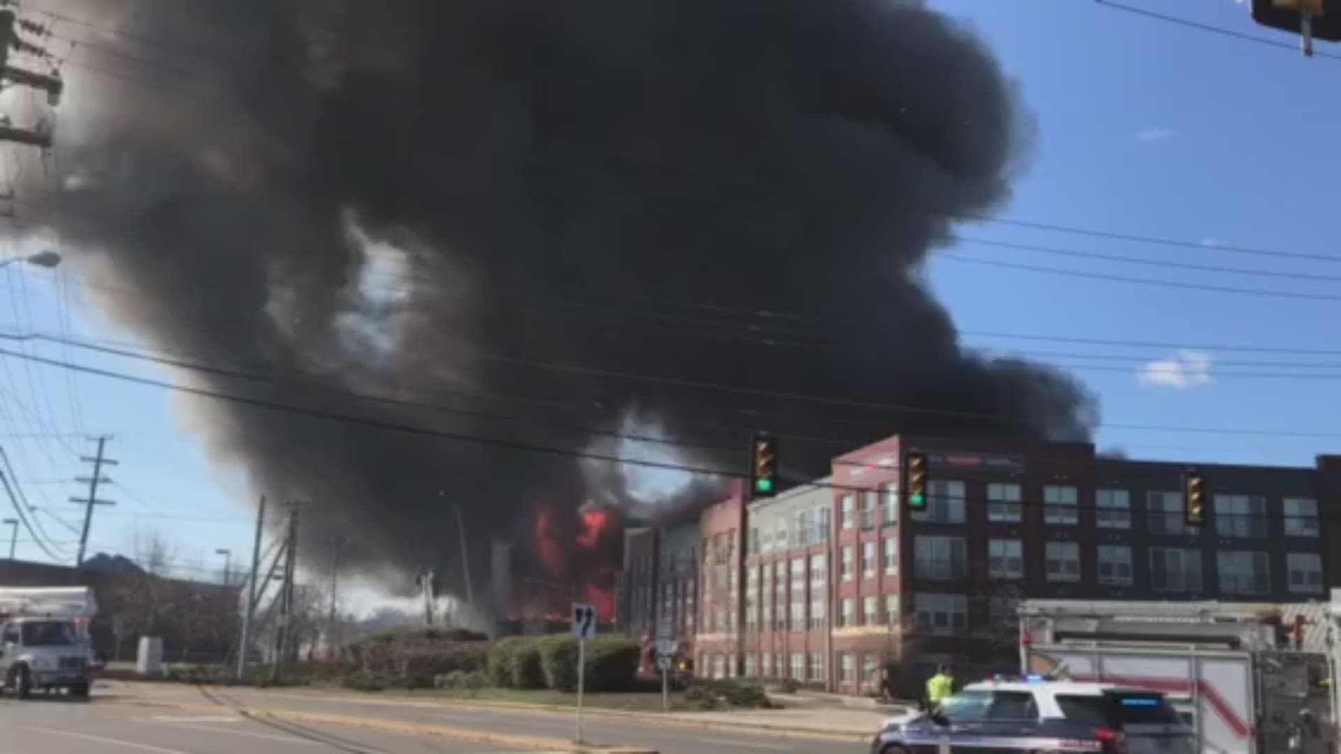 Fire at Alexandria building under construction seen for miles ...