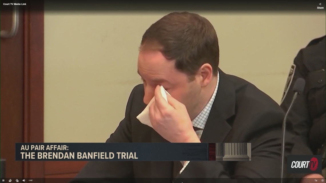 Banfield appears to cry in court listening to 911 call after opening ...