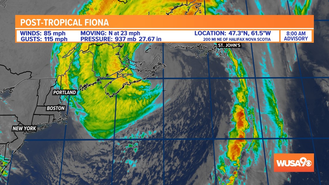 Hurricane Fiona storm track through warm Atlantic waters | 13newsnow.com