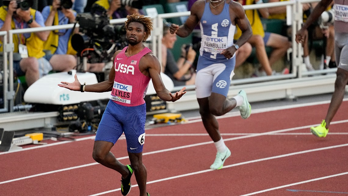 Noah Lyles' record-breaking run at Worlds Athletic Championships ...