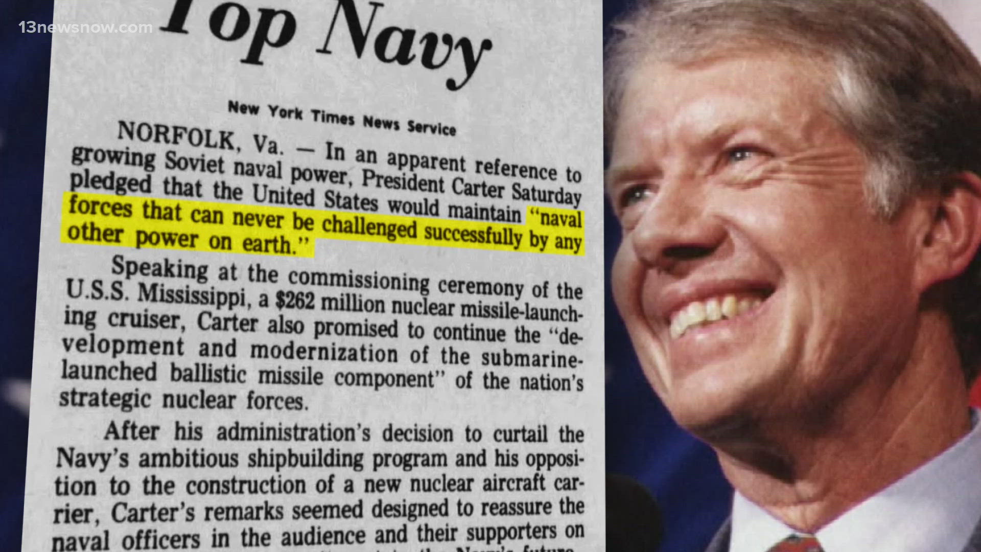 When Jimmy Carter was president, he butted heads with the Navy ...