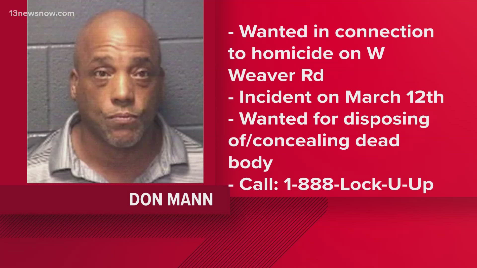 Hampton police search for man wanted in homicide case | 13newsnow.com