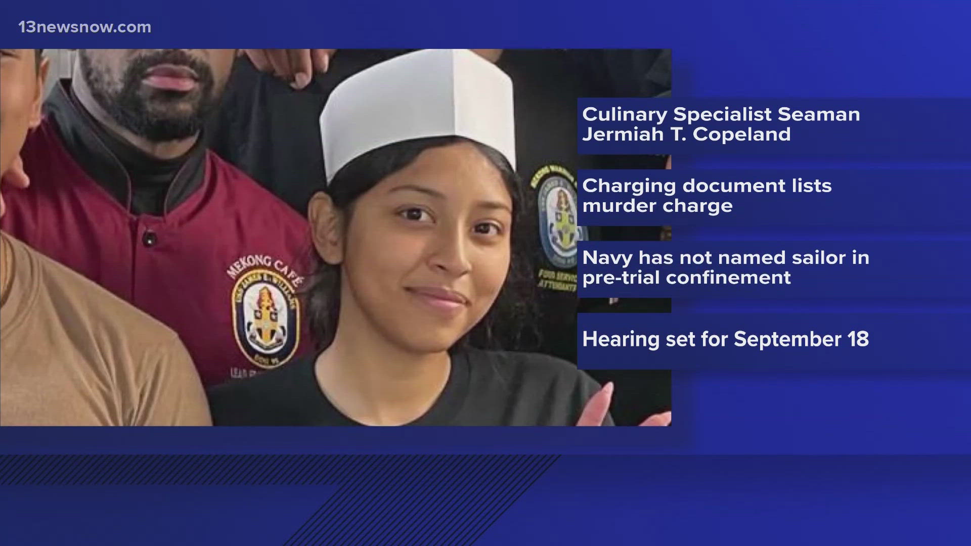 Navy sailor charged with murder on day Angelina Resendiz, 21, disappeared | 13newsnow.com