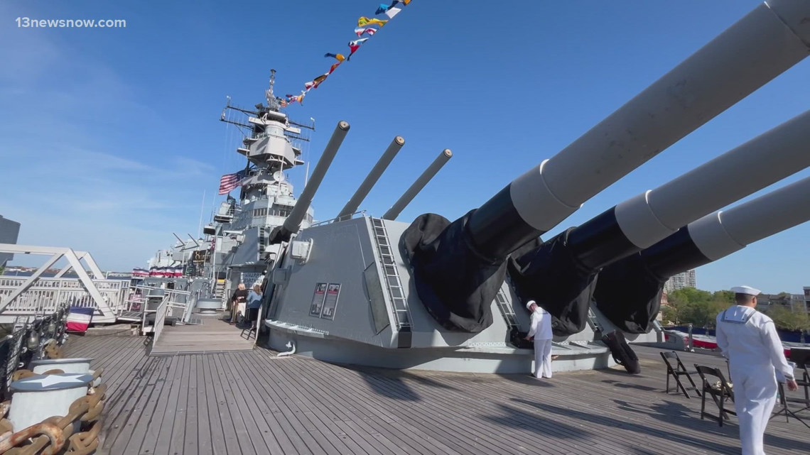 Norfolk honors WWII end anniversary aboard Battleship Wisconsin ...