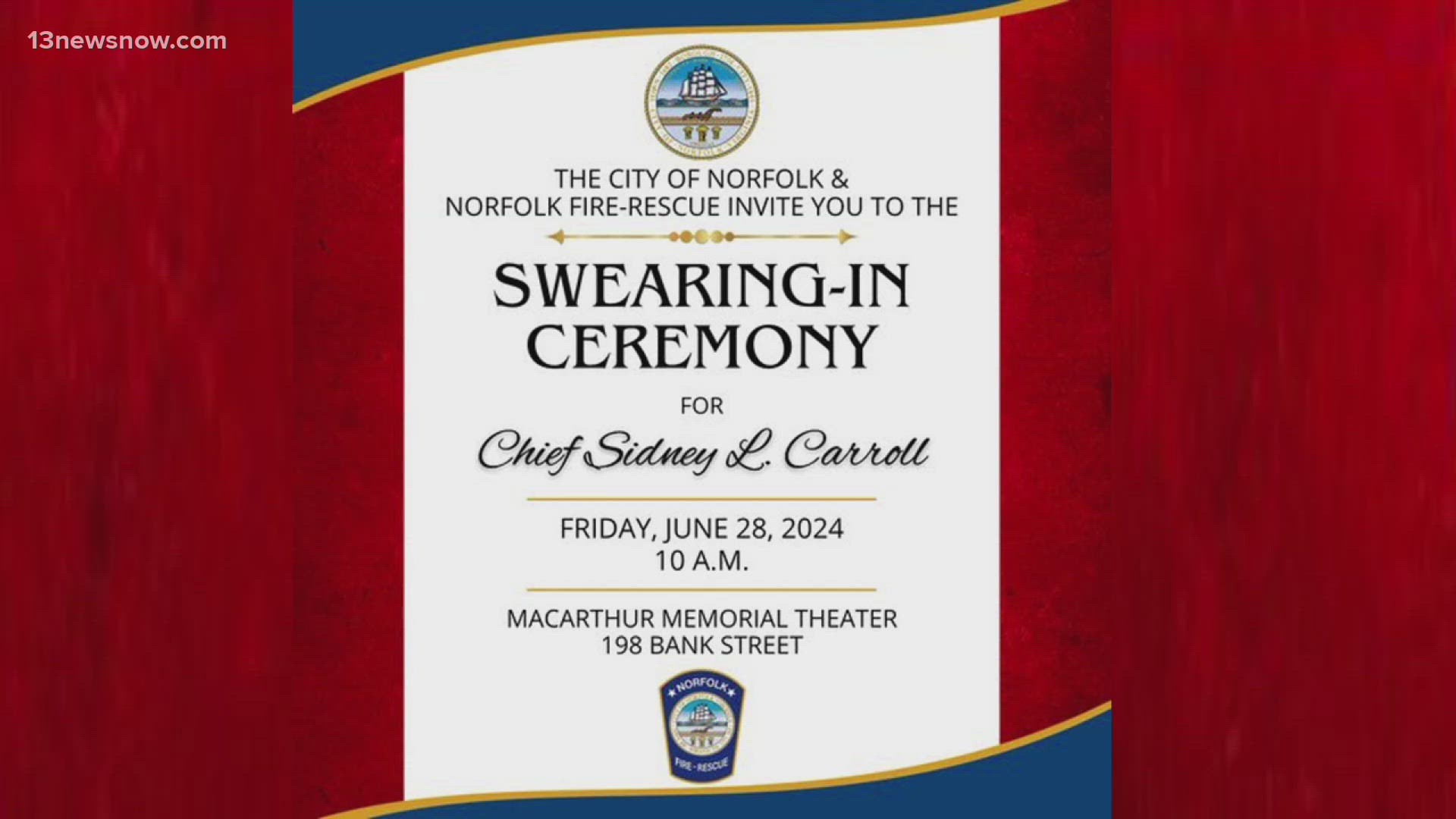 Norfolk Fire to swear in new chief | 13newsnow.com