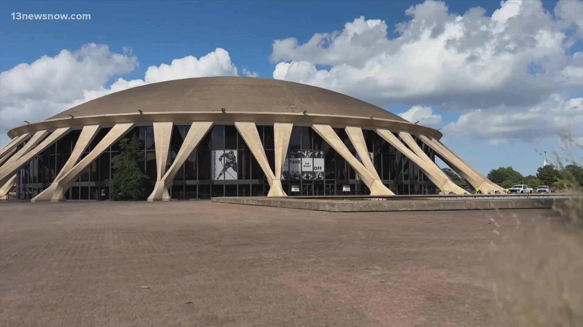 Norfolk's Scope Arena undergoing roof repairs, resurfacing | 13newsnow.com