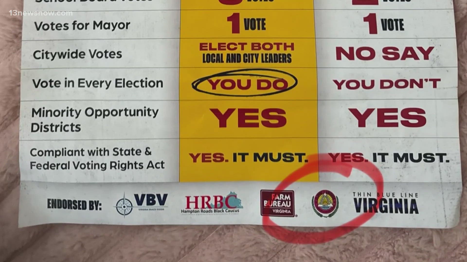 Filipino American Community Action Group didn't actually endorse the Every Vote Counts campaign ...