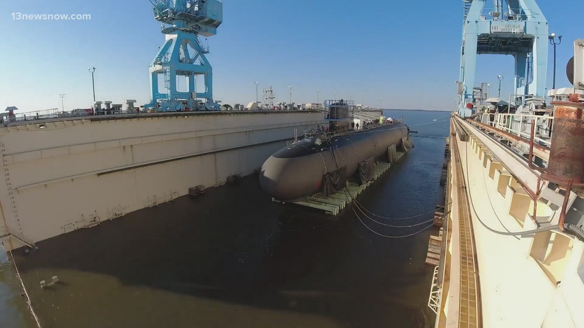 Nation's newest attack submarine is launched into the James River ...