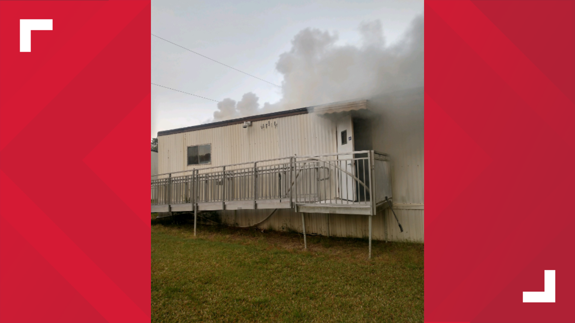 Mobile classroom suffers heavy damage following fire at elementary ...