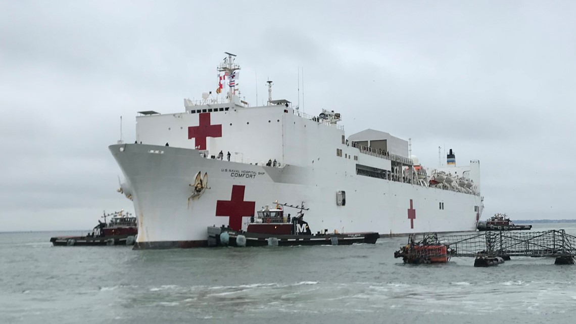 Hospital ship USNS Comfort returns from 5-month deployment | 13newsnow.com
