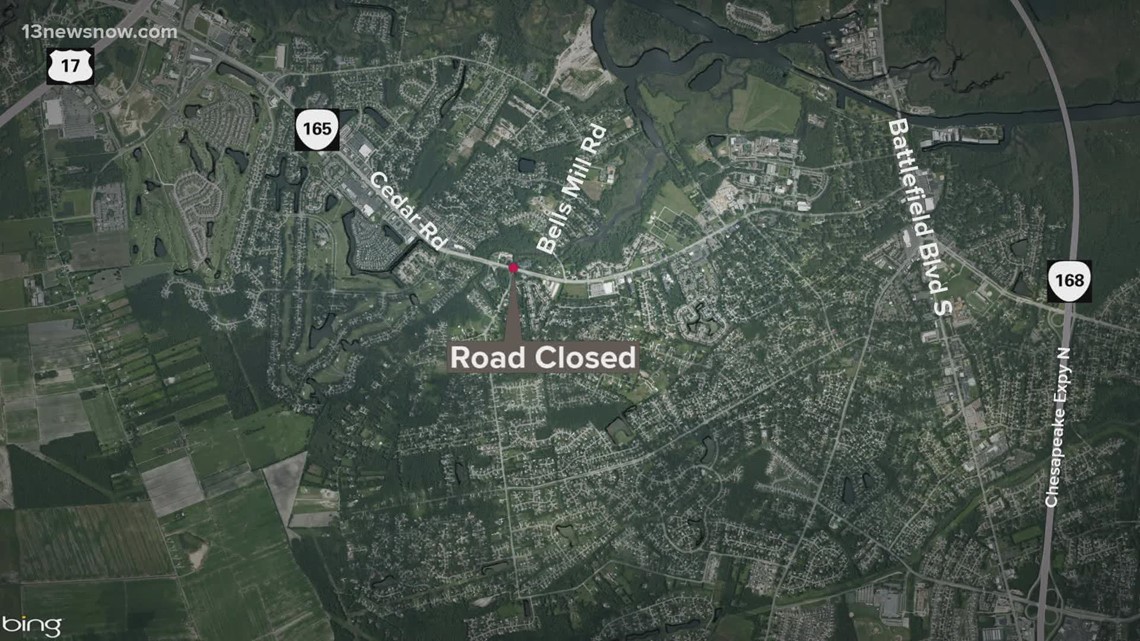 Cedar Road in Chesapeake temporarily closed after gas main strike ...