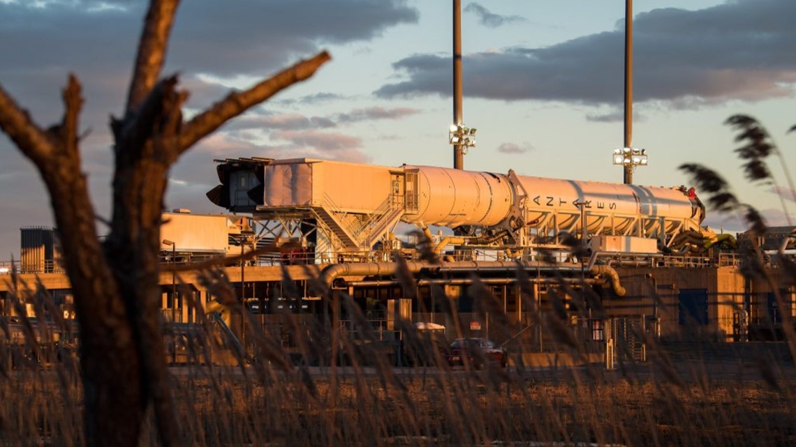 Antares rocket launches from NASA Wallops Flight Facility in Virginia ...