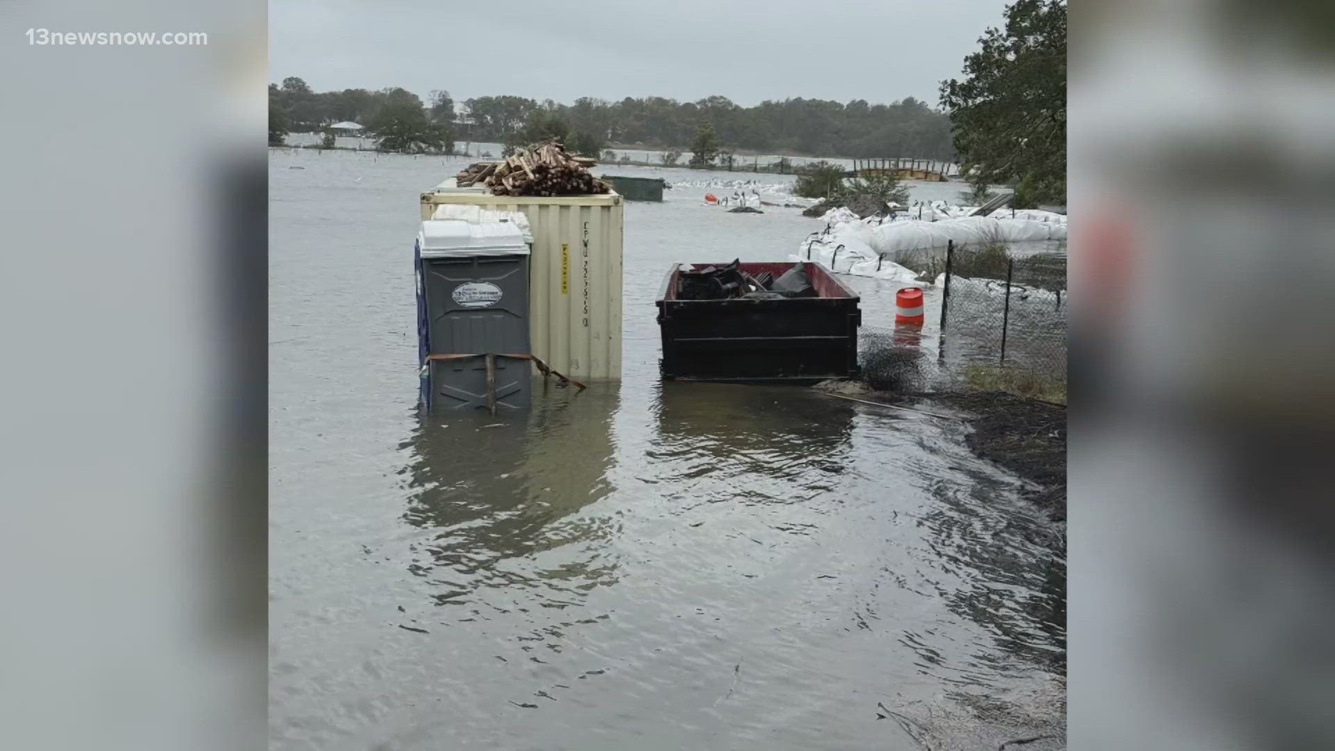 Barrels, construction material litter Pleasure House Point Project ...