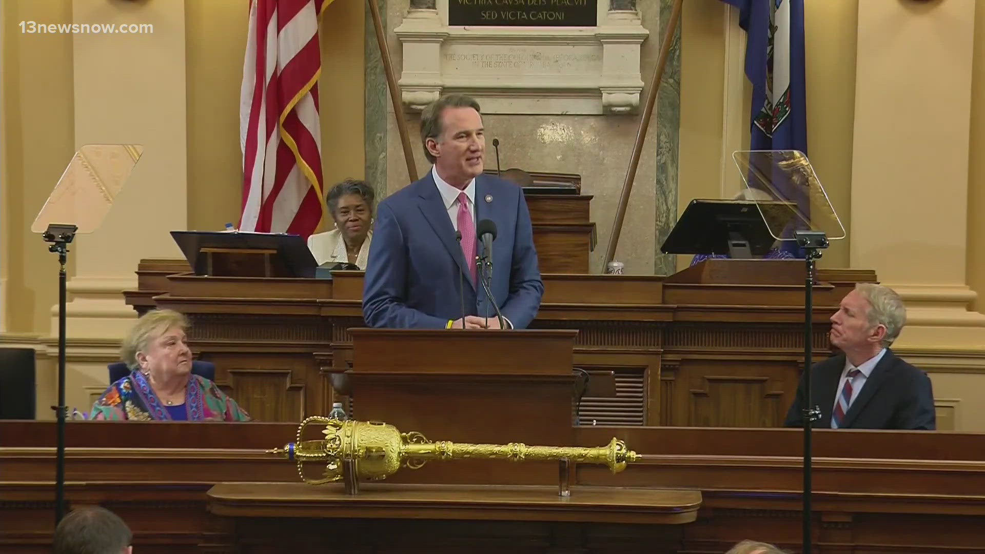 Virginia Governor Youngkin touts economic growth, faces sharp criticism ...