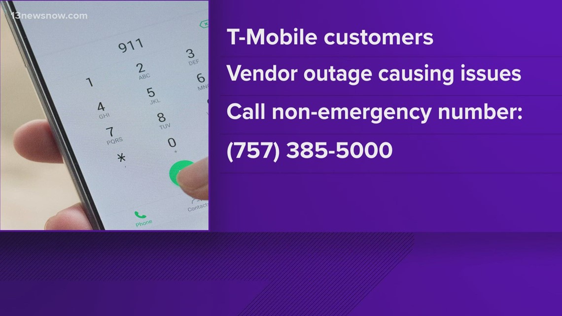 T-Mobile customers in Virginia Beach experiencing 911 issues due to ...