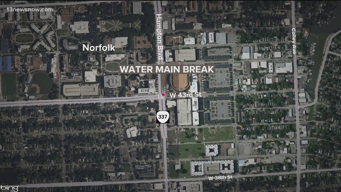 Water main break on ODU campus | 13newsnow.com