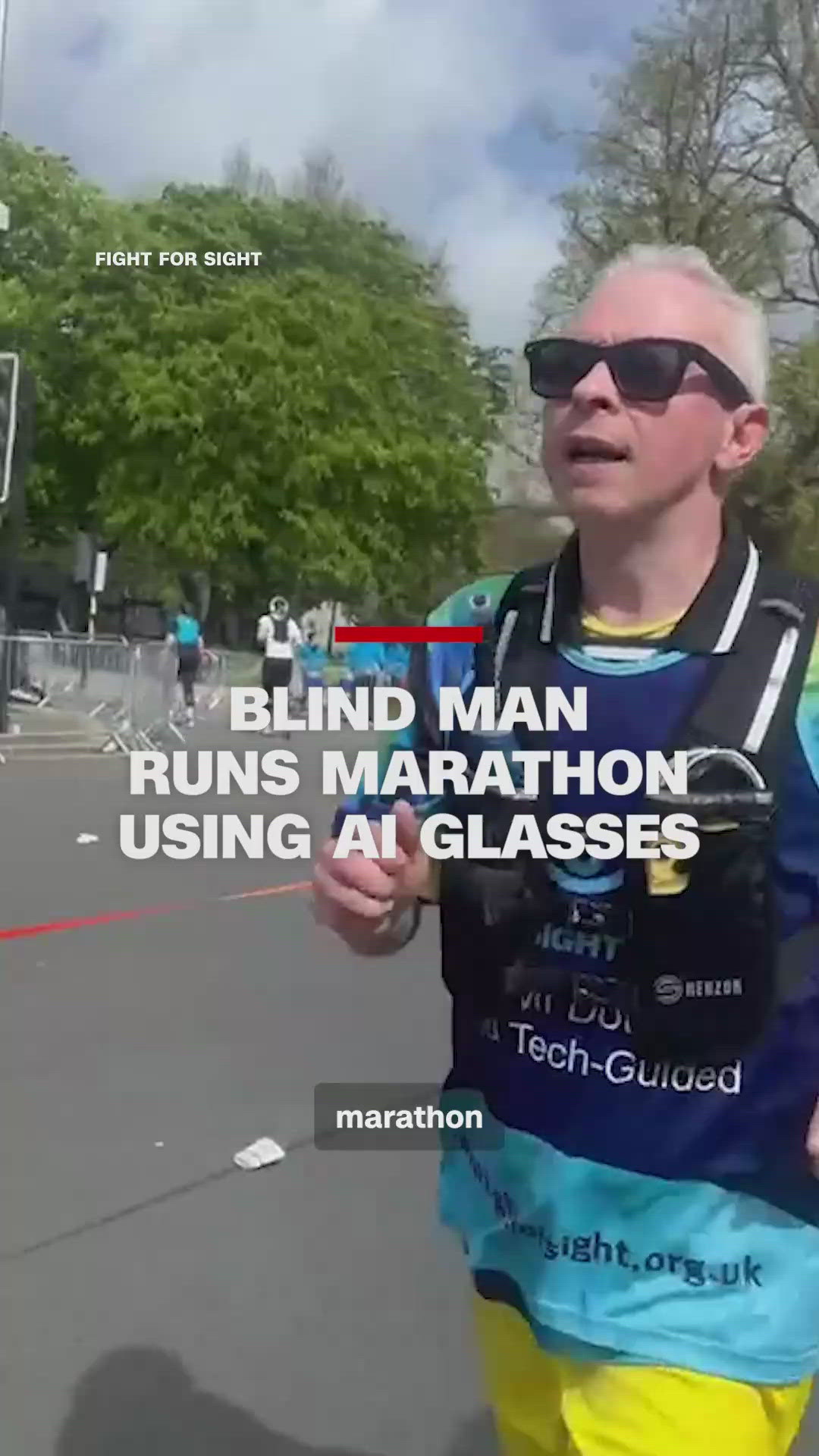 Blind man runs marathon using AI glasses | 13newsnow.com