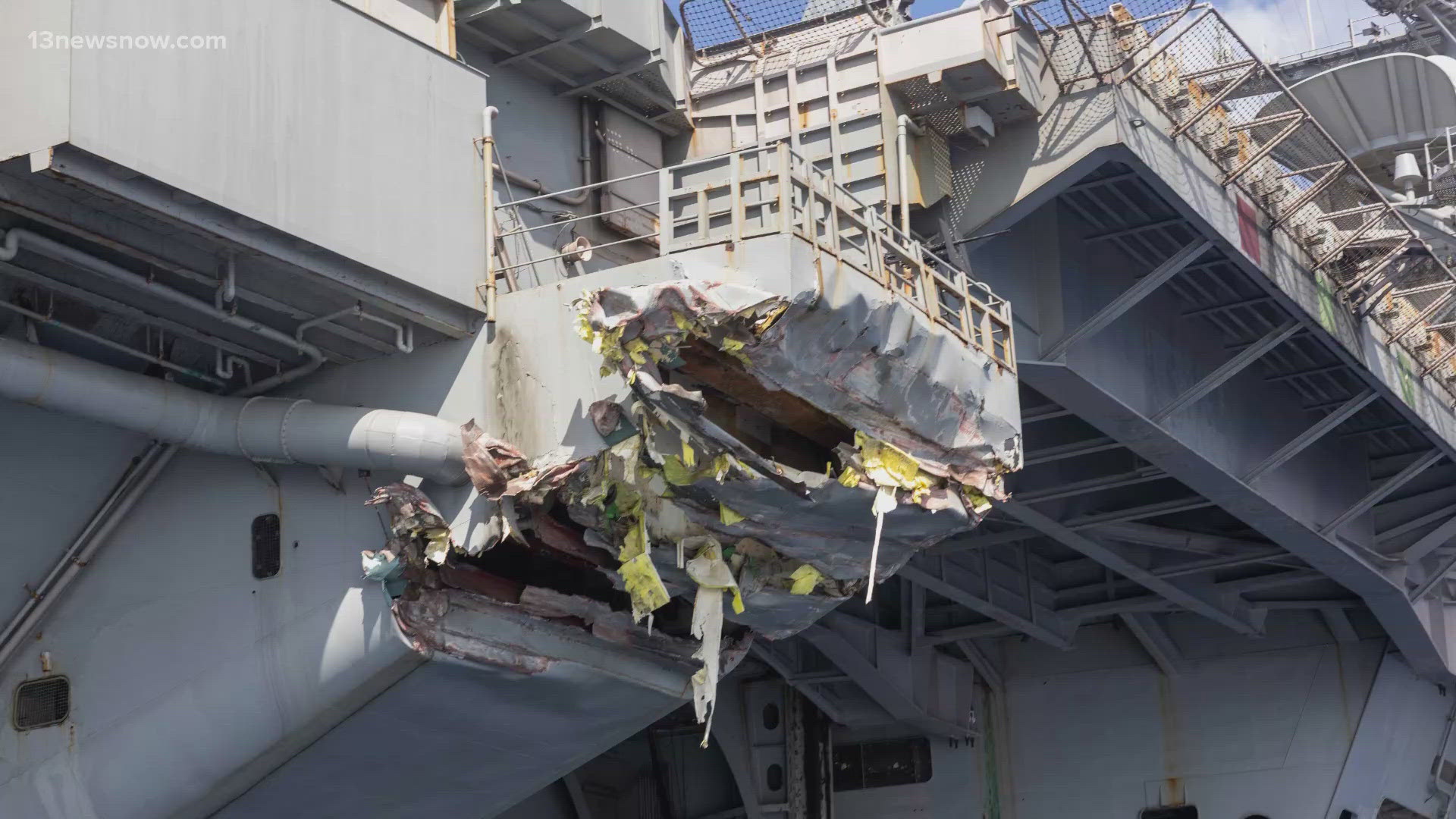 USS Harry S. Truman collides with ship in Mediterranean Sea | 13newsnow.com