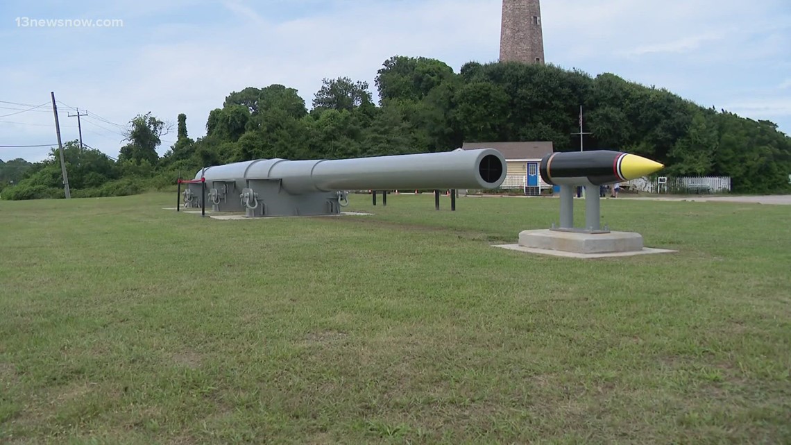 Battleship Iowa's gun barrel on display at JEB Fort Story | 13newsnow.com