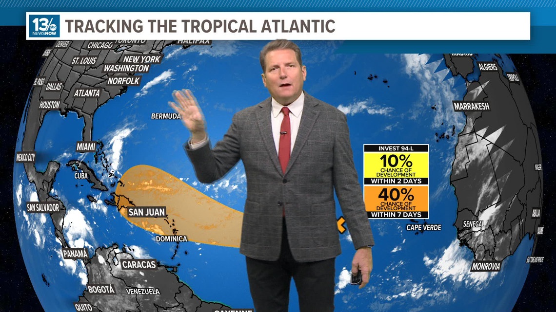 Tracking the Tropics: Monday Morning Update on Invest 94-L | 13newsnow.com