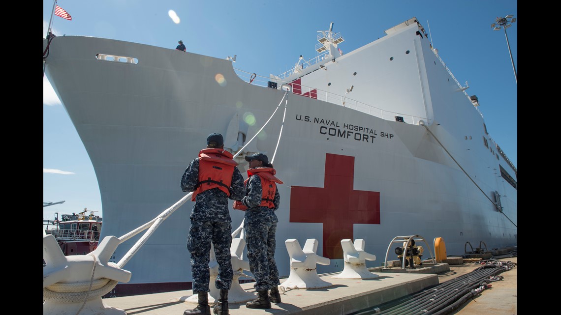 Hospital ship USNS Comfort leaves on 5-month deployment | 13newsnow.com