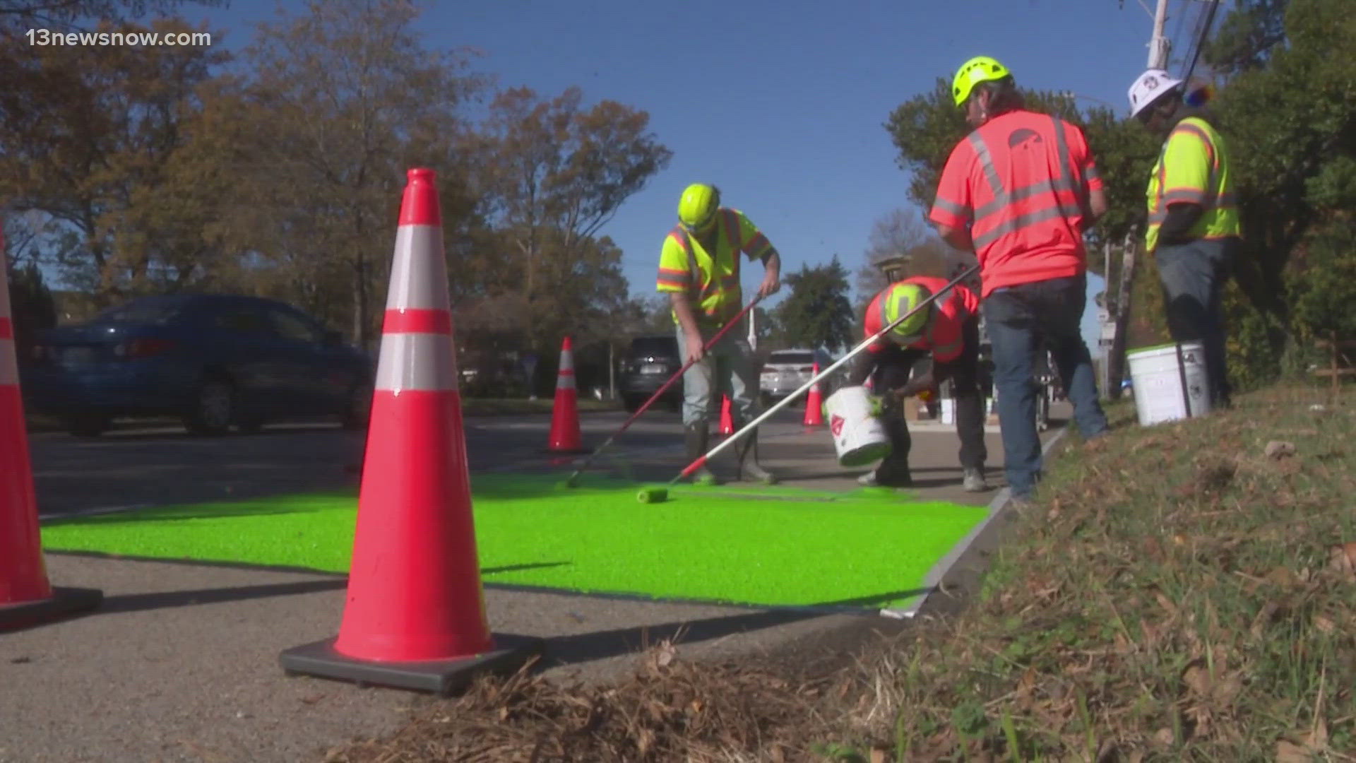 Norfolk extends bike lanes on Granby Street | 13newsnow.com