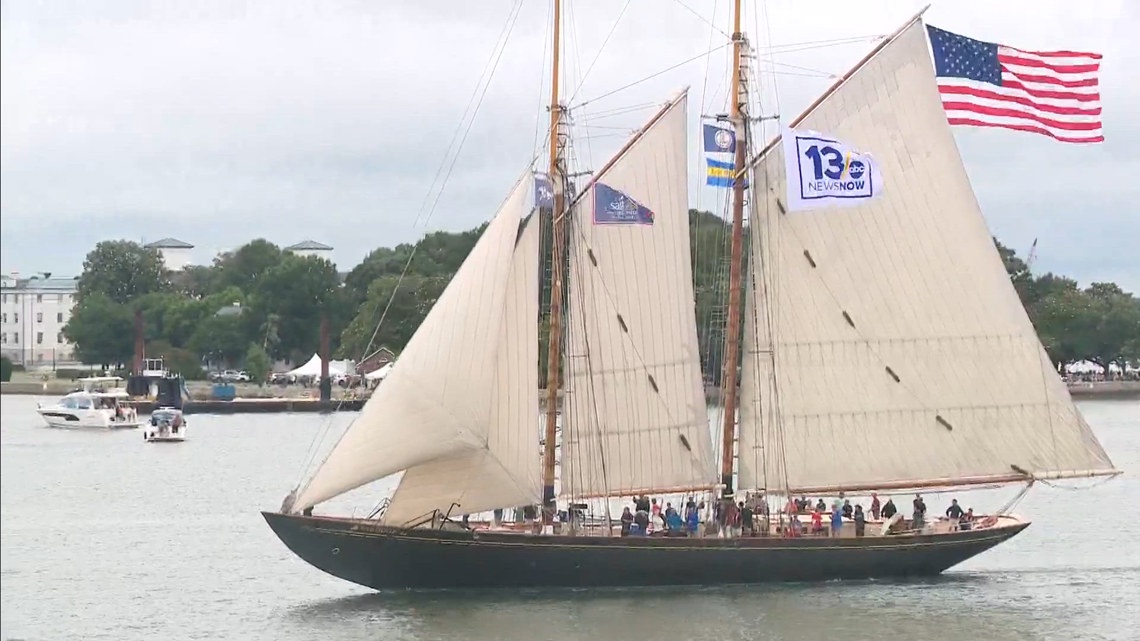 Parade of Sail underway as tall ships from around the world pass ...
