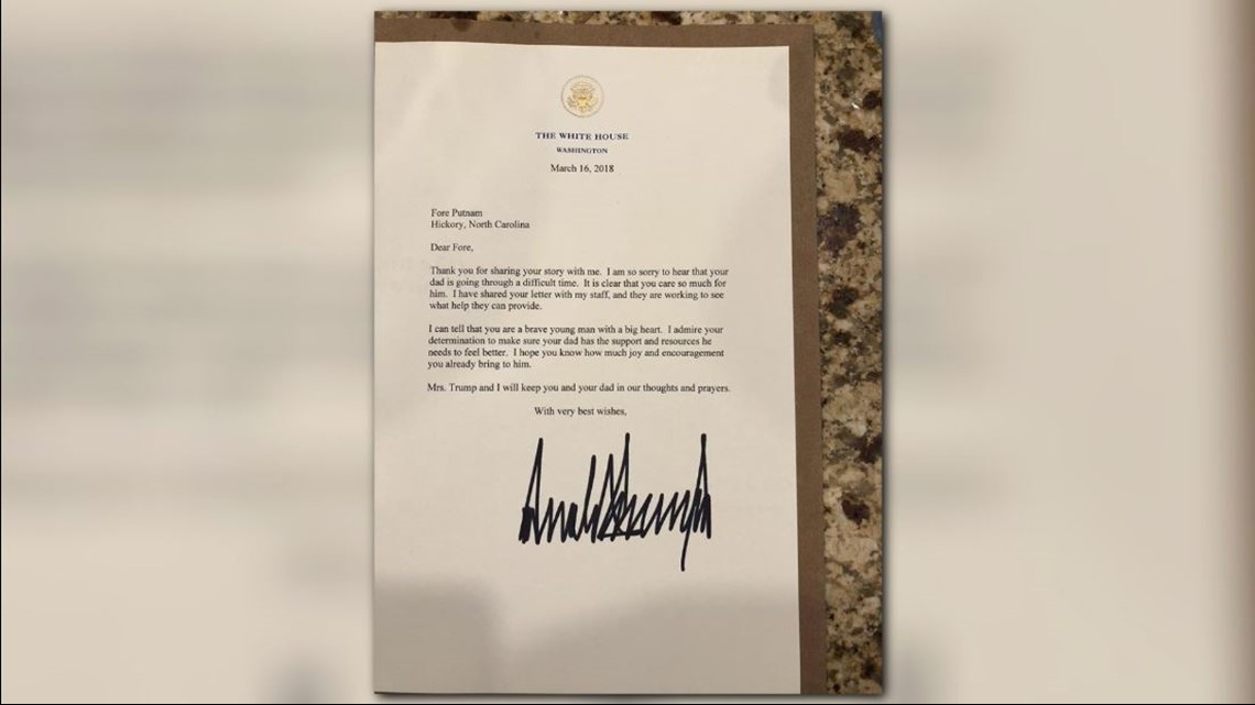 8-year-old hunting kidney for father gets letter from President Trump ...