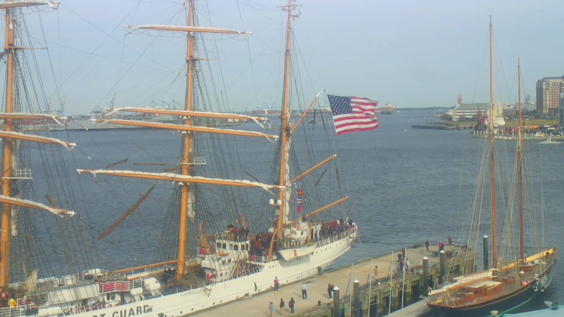 PHOTOS: The US Coast Guard Cutter Eagle arrives at Nauticus | 13newsnow.com