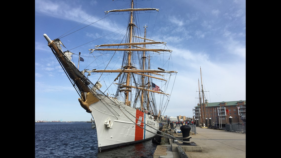 PHOTOS: The US Coast Guard Cutter Eagle arrives at Nauticus | 13newsnow.com