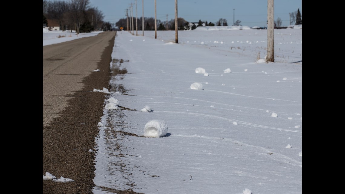 Rare self-rolling snowballs show up in Wisconsin | 13newsnow.com