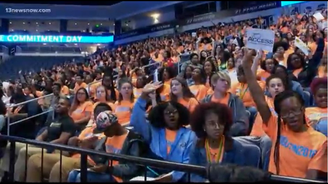 Thousands of students celebrate at 'College Commitment Day' | 13newsnow.com
