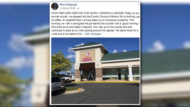 Dunkin' Donuts trainee fired after refusing to serve two police ...