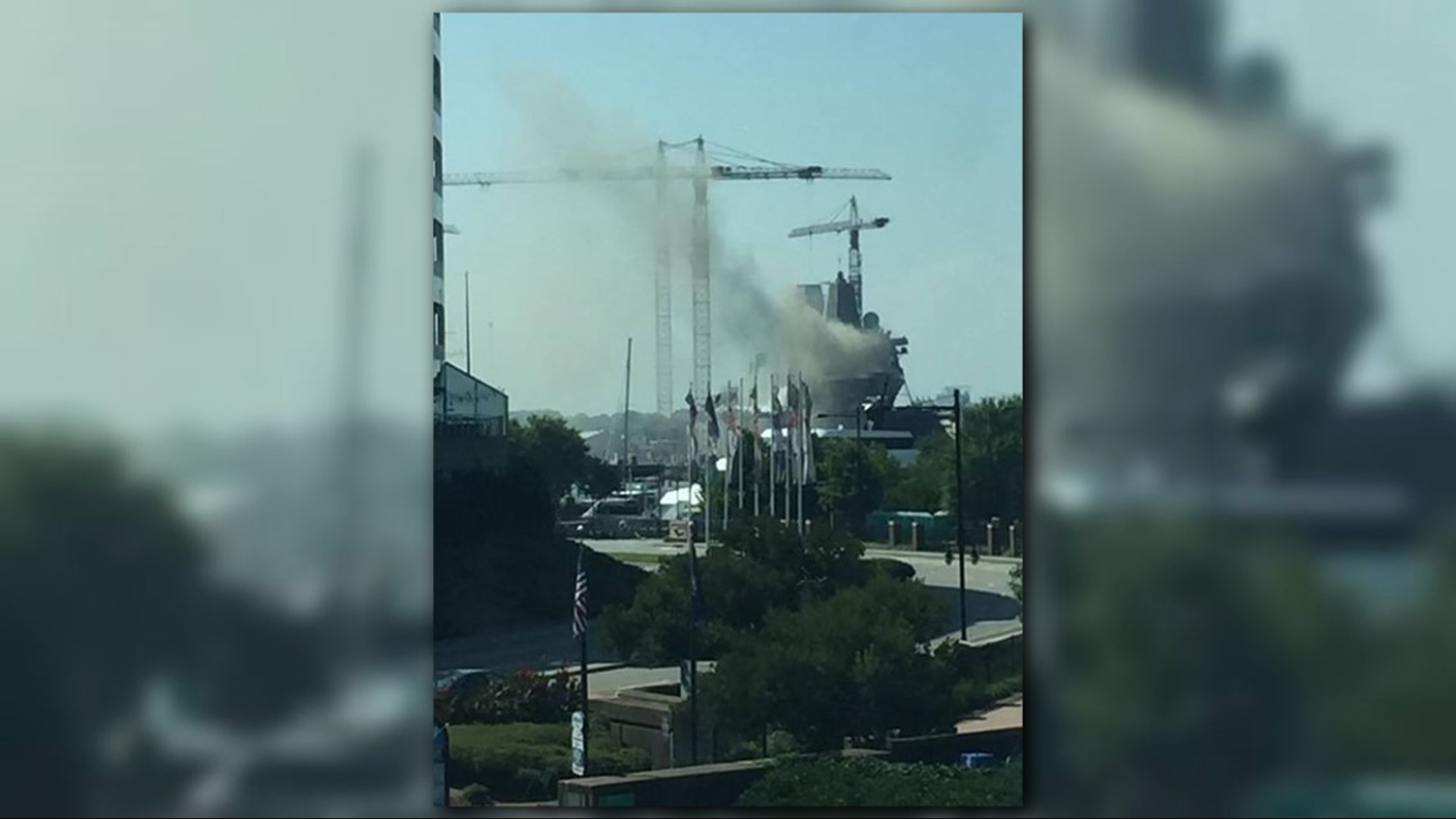 PHOTOS: Fire near USS Mesa Verde in dry dock | 13newsnow.com