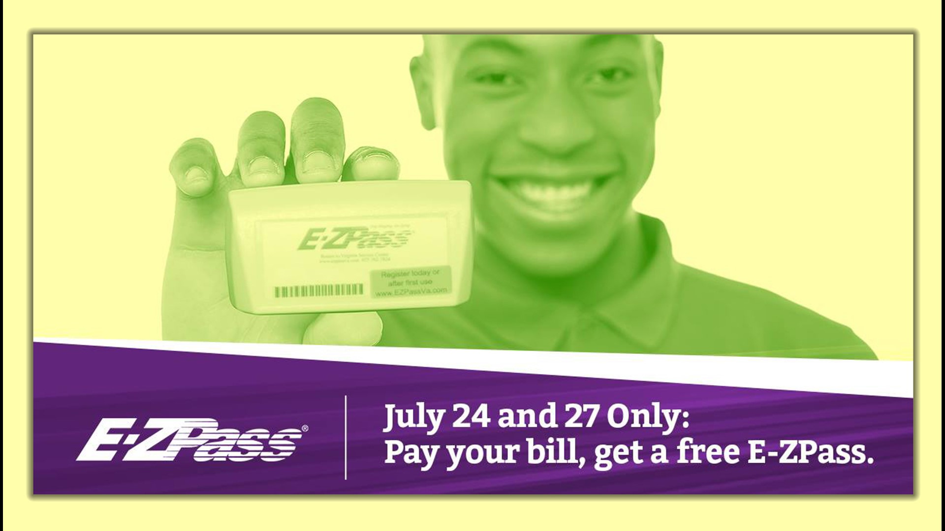 TODAY: 'Pay by Plate' customers can receive free E-ZPass loaded with ...