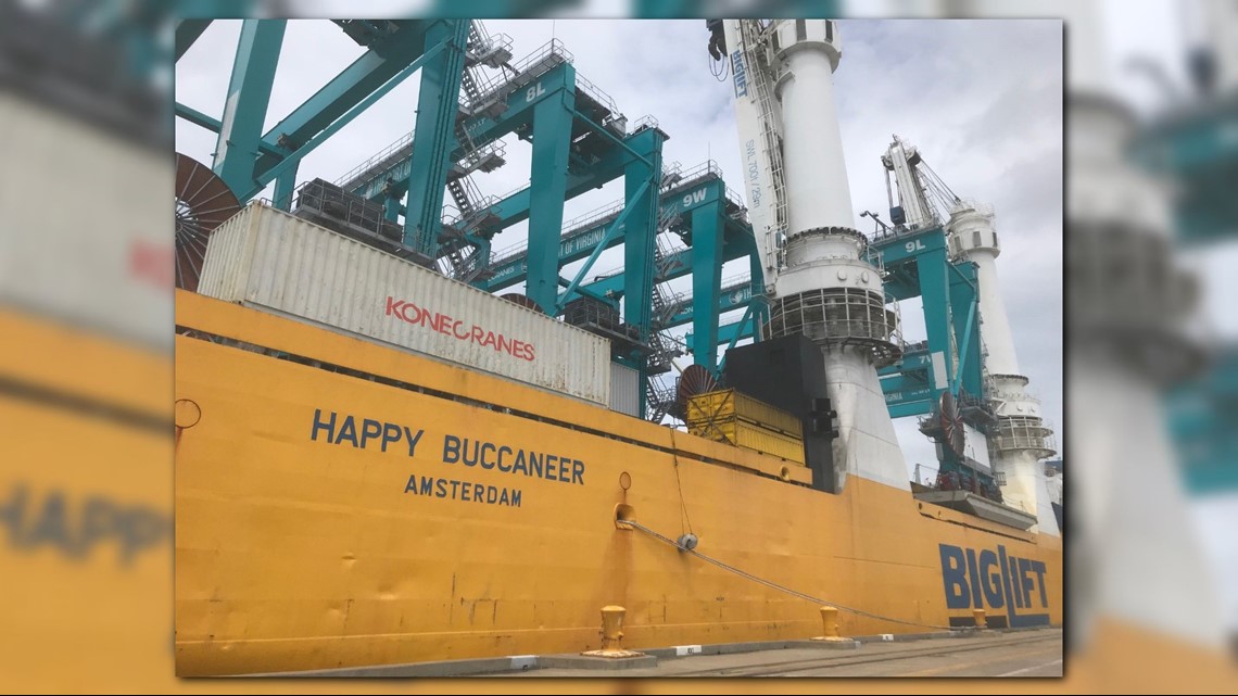Six new cranes arrive at Norfolk International Terminals | 13newsnow.com