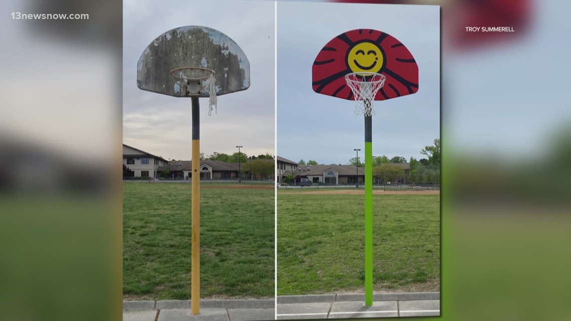 Virginia Beach artist transforms basketball backboards | 13newsnow.com