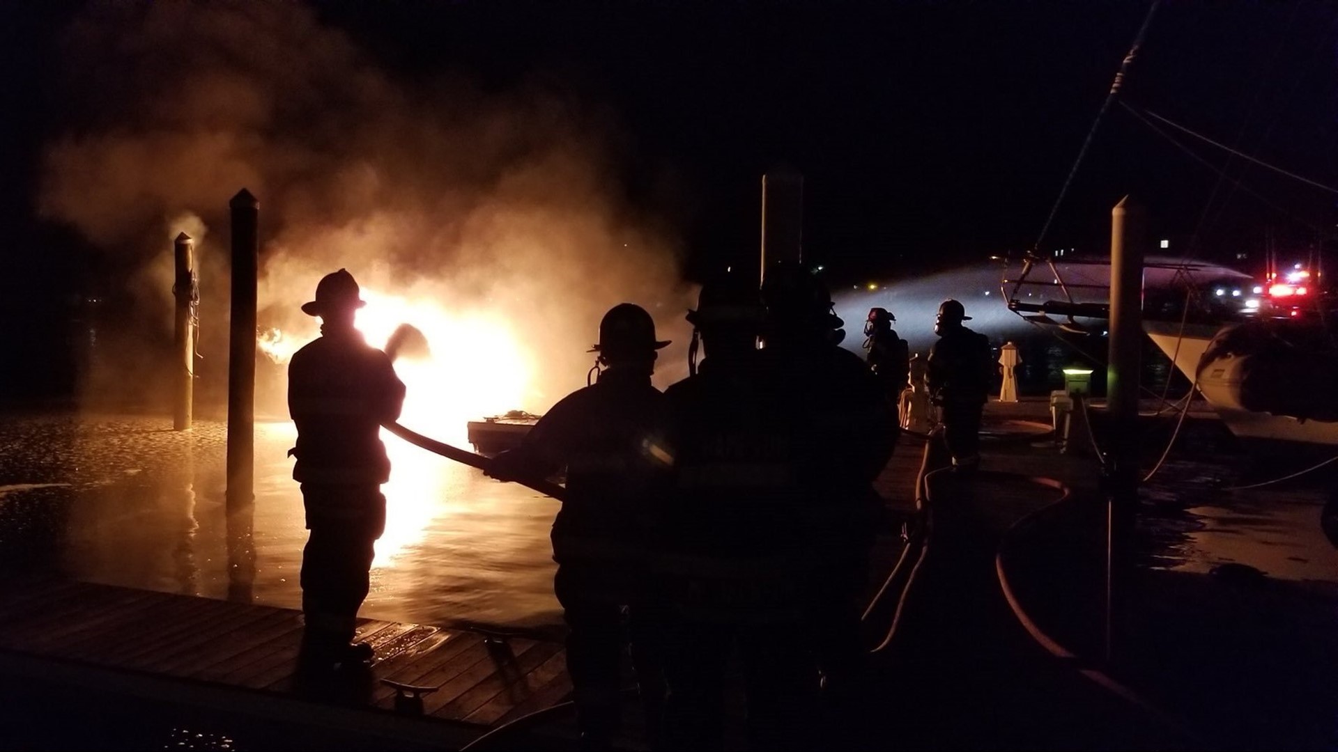 Firefighters battle overnight boat fire in Hampton | 13newsnow.com