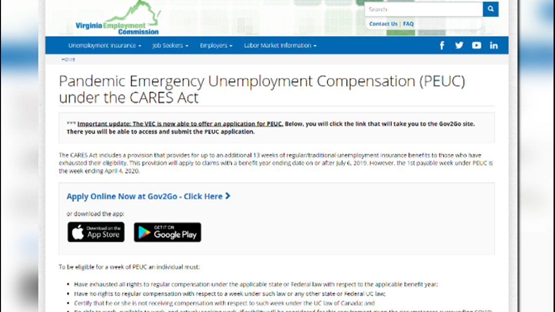 Virginia PEUC application now online, unemployed workers express ...