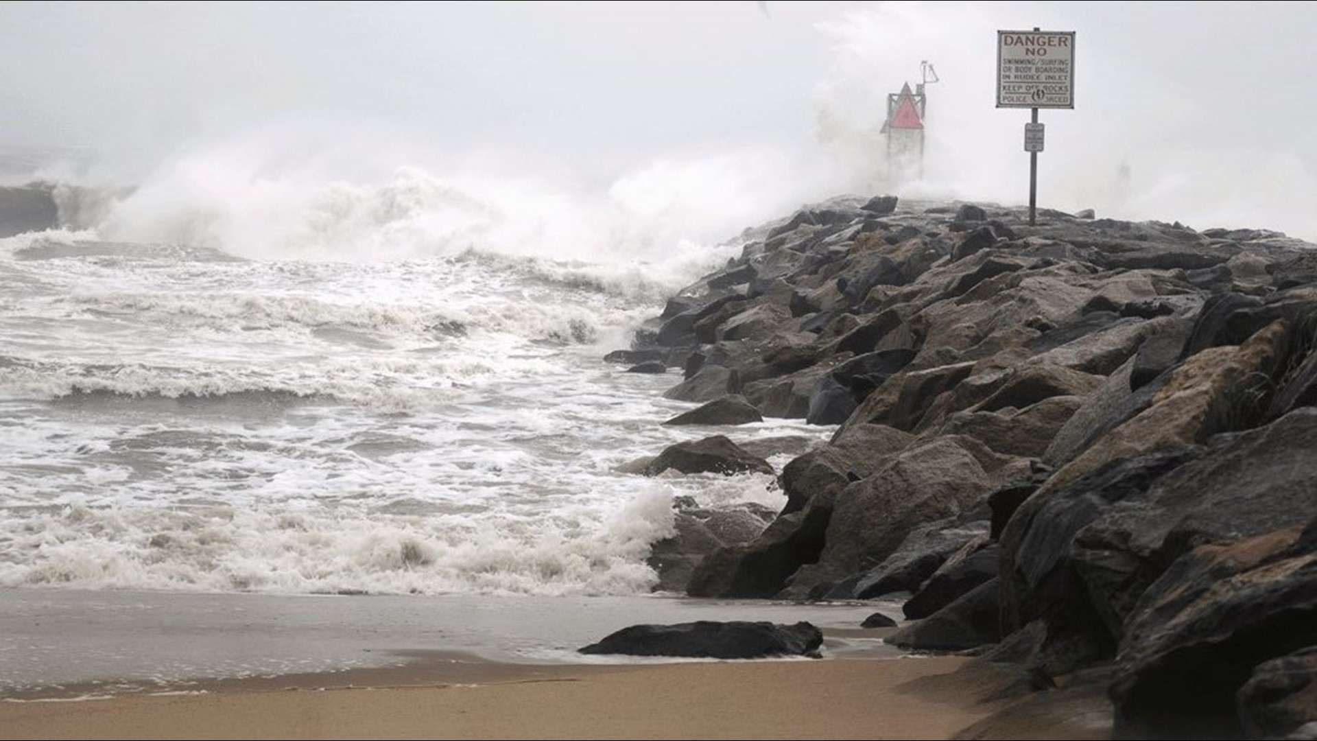 It's illegal and dangerous to climb on the Virginia Beach jetty ...