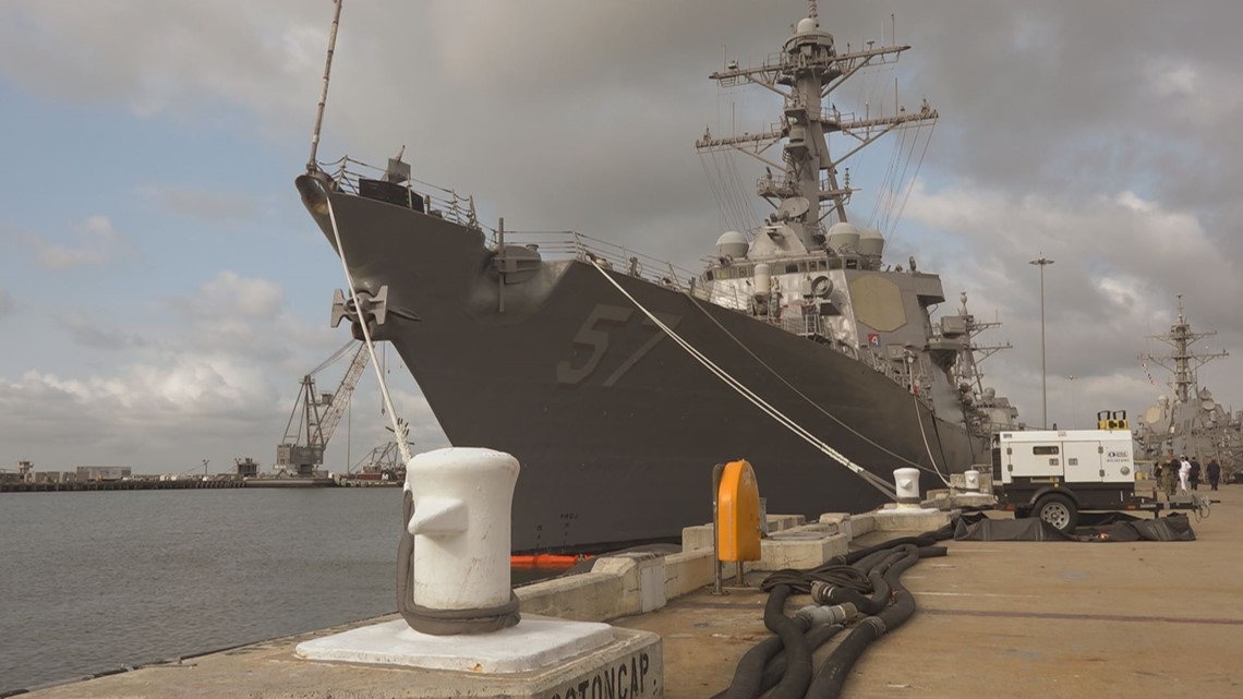 PHOTOS: USS Mitscher deploys | 13newsnow.com