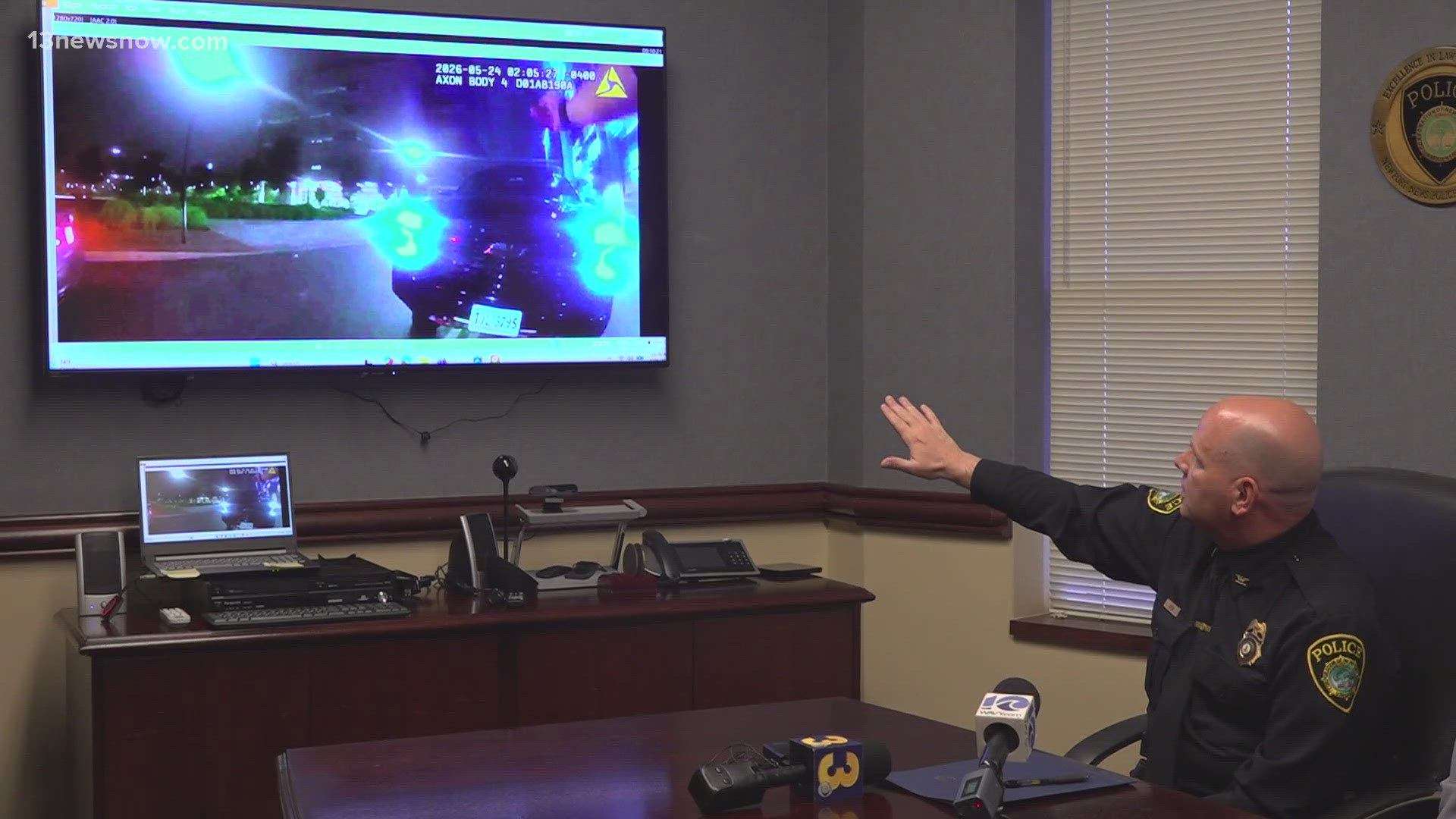Newport News police chief speaks after video showing officer drawing ...